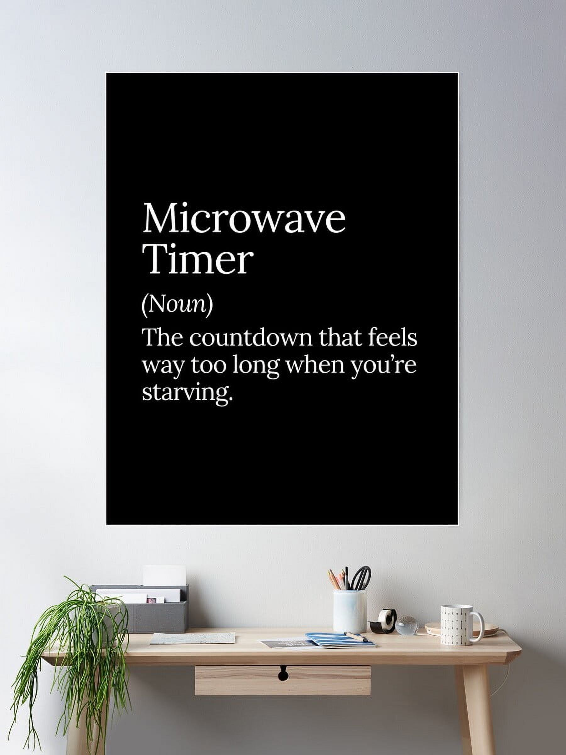 Kna Prints - Microwave Timer Countdown Hunger Design Poster Wall Art ...