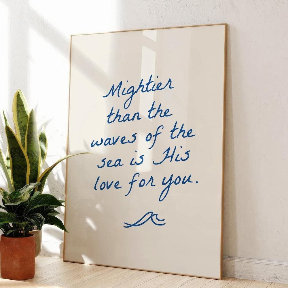 Kna Prints - Mightier Than The Waves Of The Sea Wall Art Psalm 93 4 ...