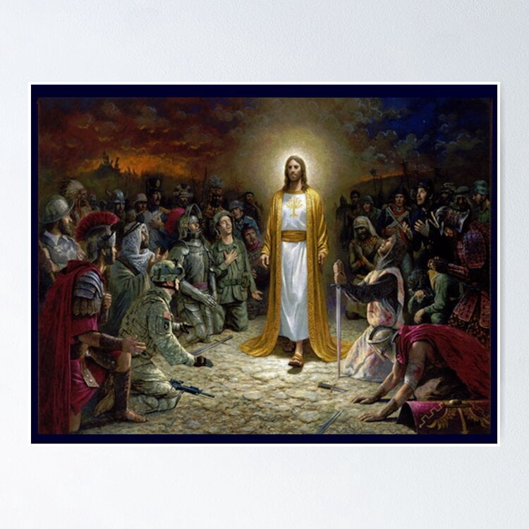 Kna Prints - Military Army Soldiers Praising Jesus Christ Poster Wall ...