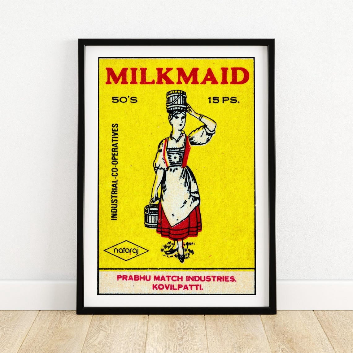 Kna Prints - Milk Maid - Matchbox Print - Aesthetic Wall Art - Vintage ...
