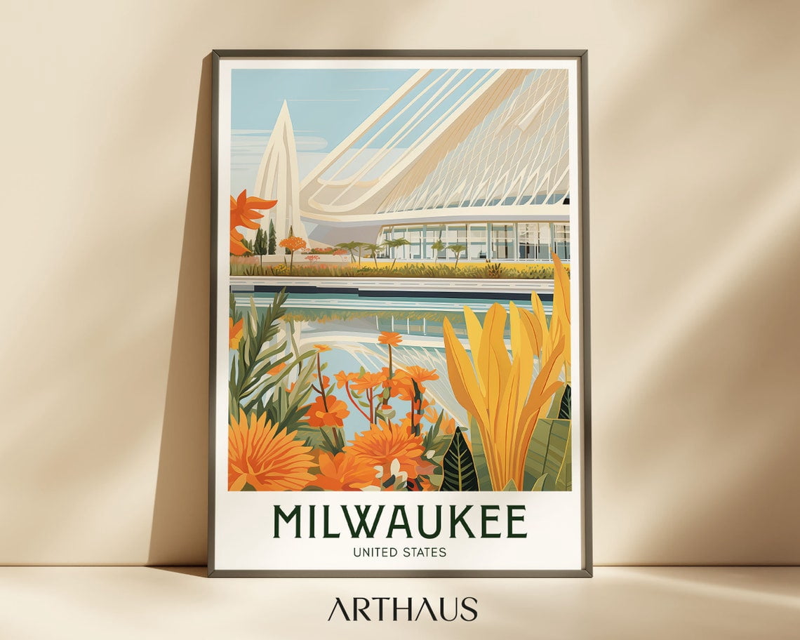 Kna Prints - Milwaukee Calatrava Wisconsin Travel Poster United States ...