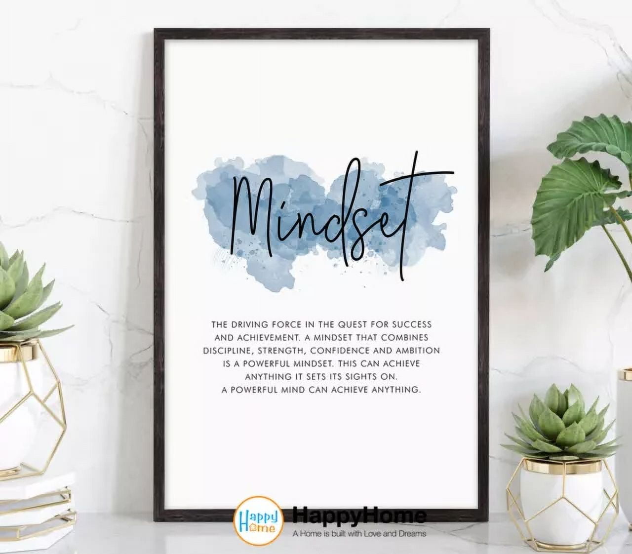 Kna Prints - Mindset Definition Wall Art Motivational Poster ...