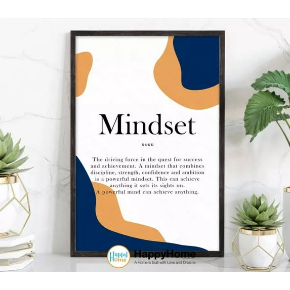 Kna Prints - Mindset Definition Wall Art Motivational Poster ...