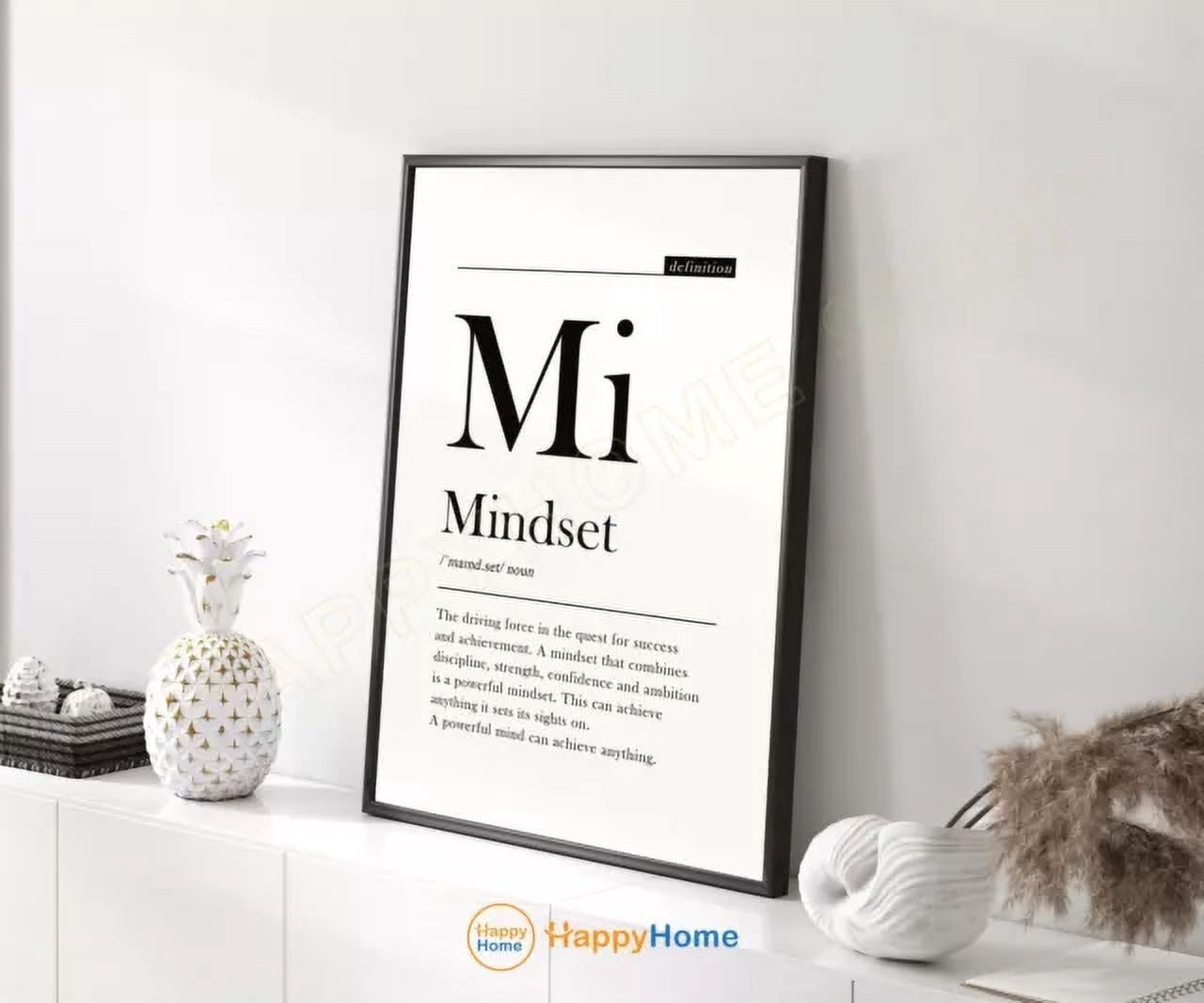 Kna Prints - Mindset Definition Wall Art Motivational Poster ...