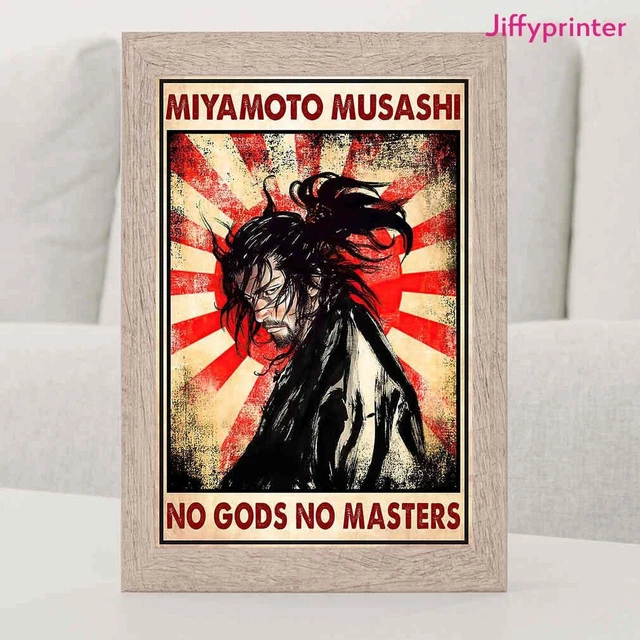 Kna Prints - Miyamoto Musashi No Gods No Masters Prints Poster Wall Art Vertical For Home Decor ...