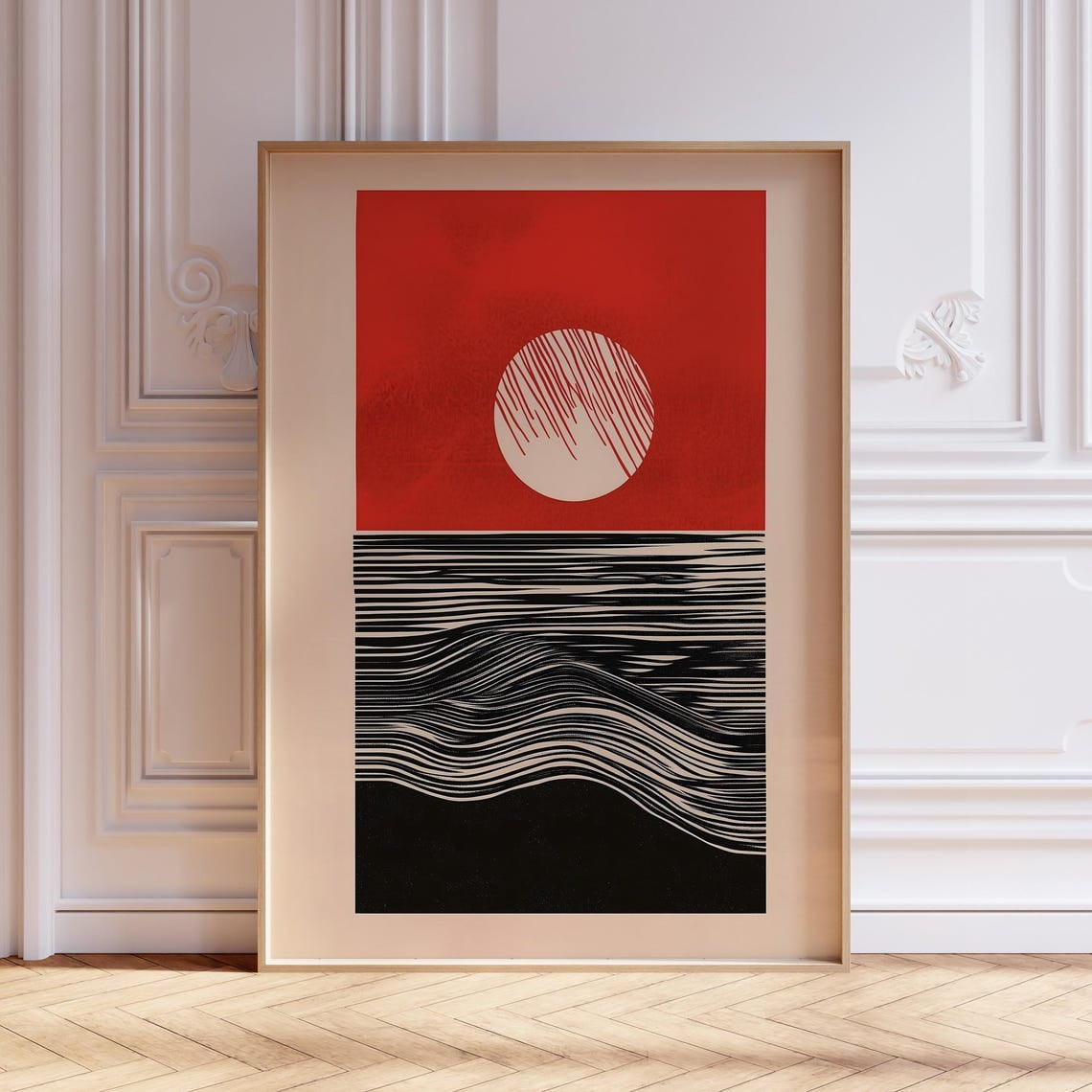 Kna Prints - Modern Japanese Style Abstract Wall Art, Minimalist Boho ...
