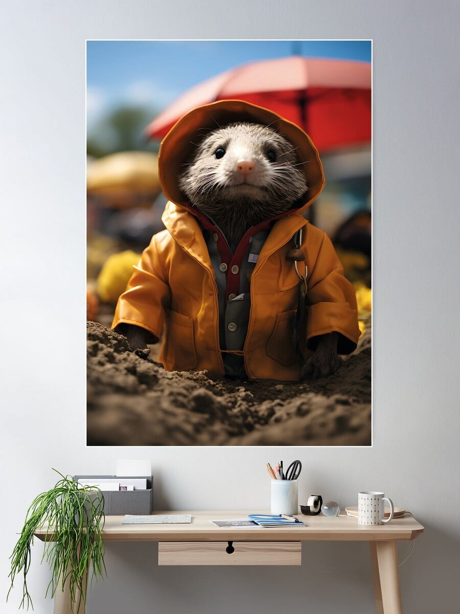 Kna Prints - Mole Rain Coat Mackintosh Portrait Format Poster Or Wall ...