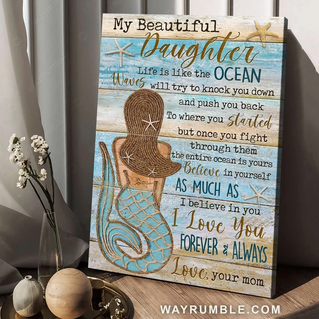 Kna Prints - Mom To Daughter, Little Mermaid, Sea Star, String Art ...