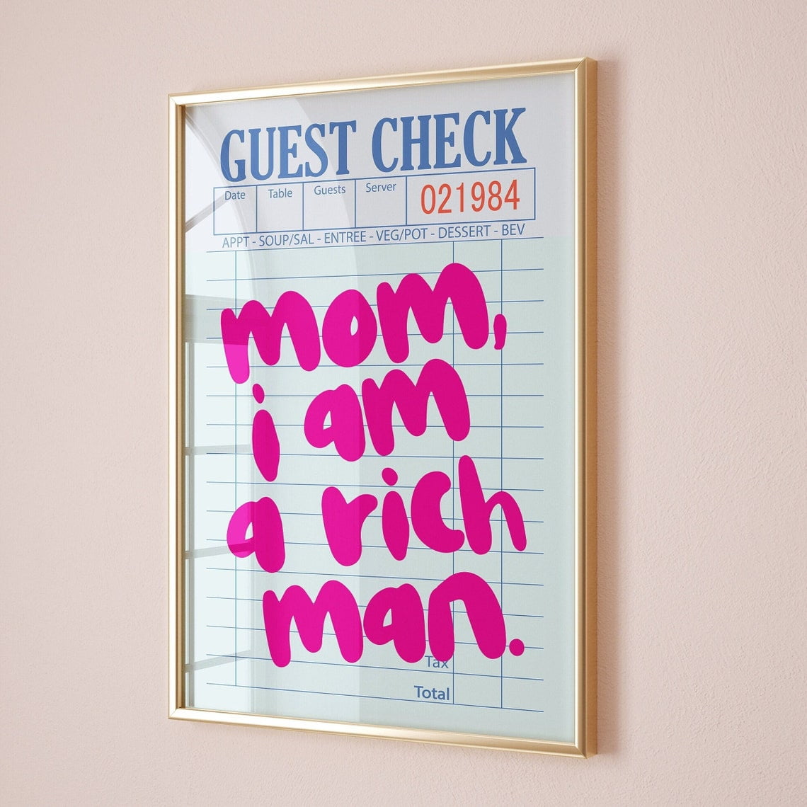 Kna Prints - Mom I Am A Rich Man Poster Bar Cart Art Print Cocktail ...