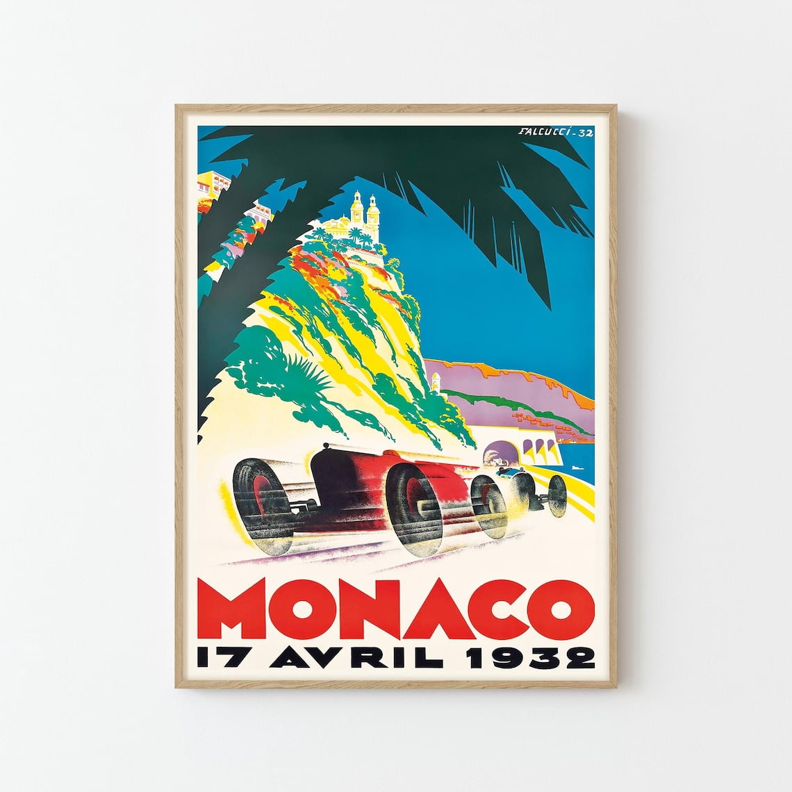 Kna Prints - Monaco 1932 Vintage Car Race Advertising Poster Fine Art ...