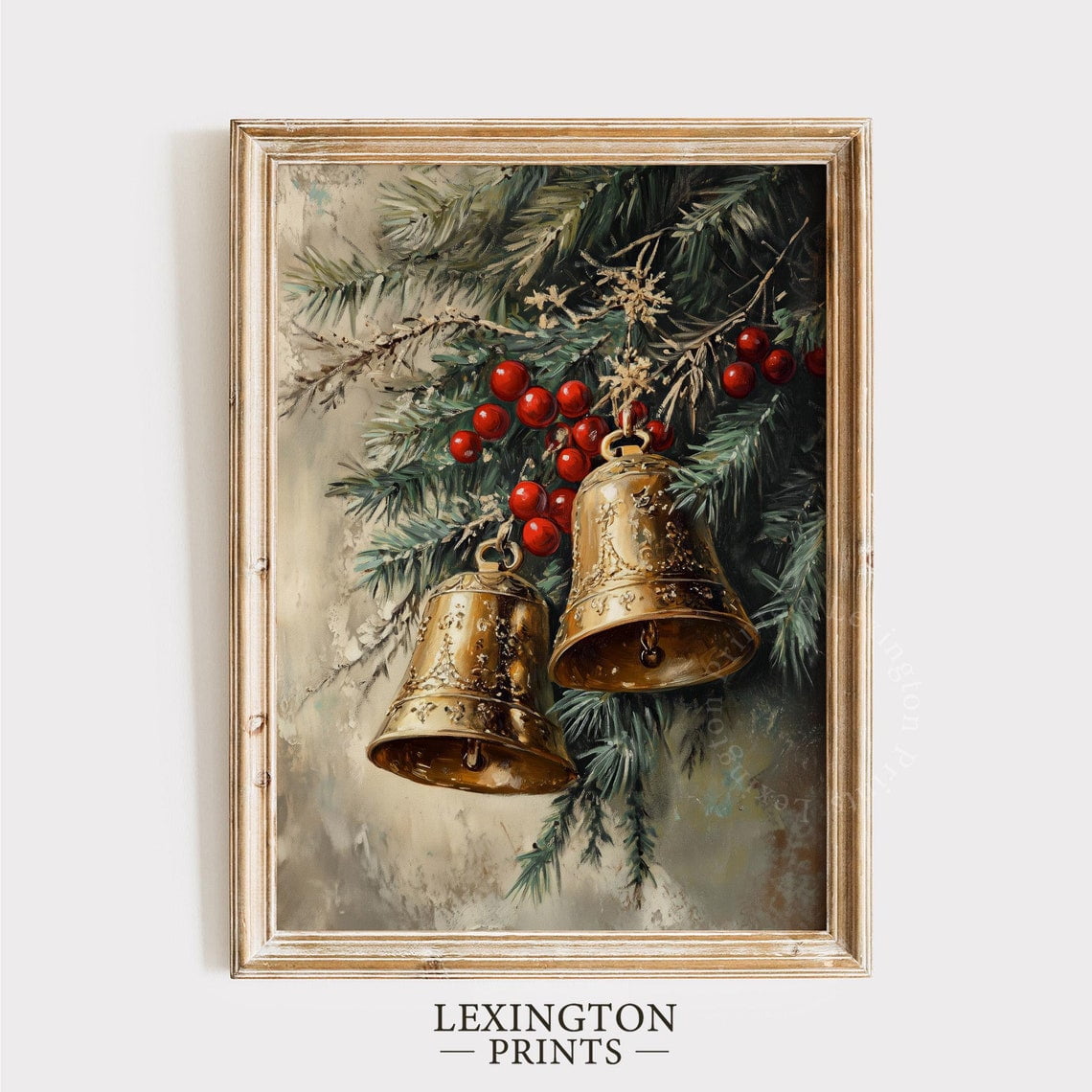 Kna Prints - Moody Bells Print, Wall Art, Vintage Winter Wall Art ...
