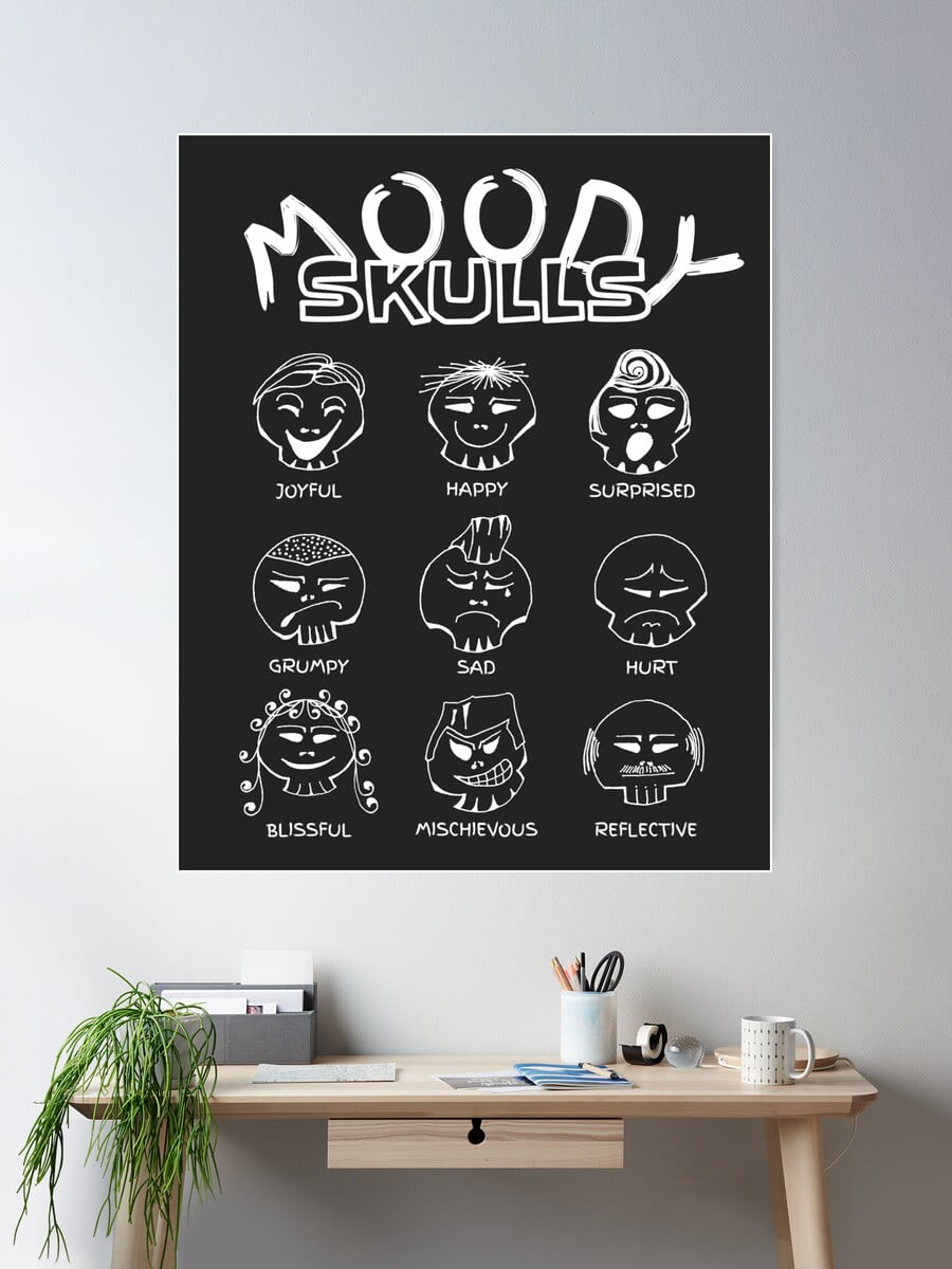Kna Prints - Moody Skulls Poster , UNFRAMED-8x12 - Walmart.com