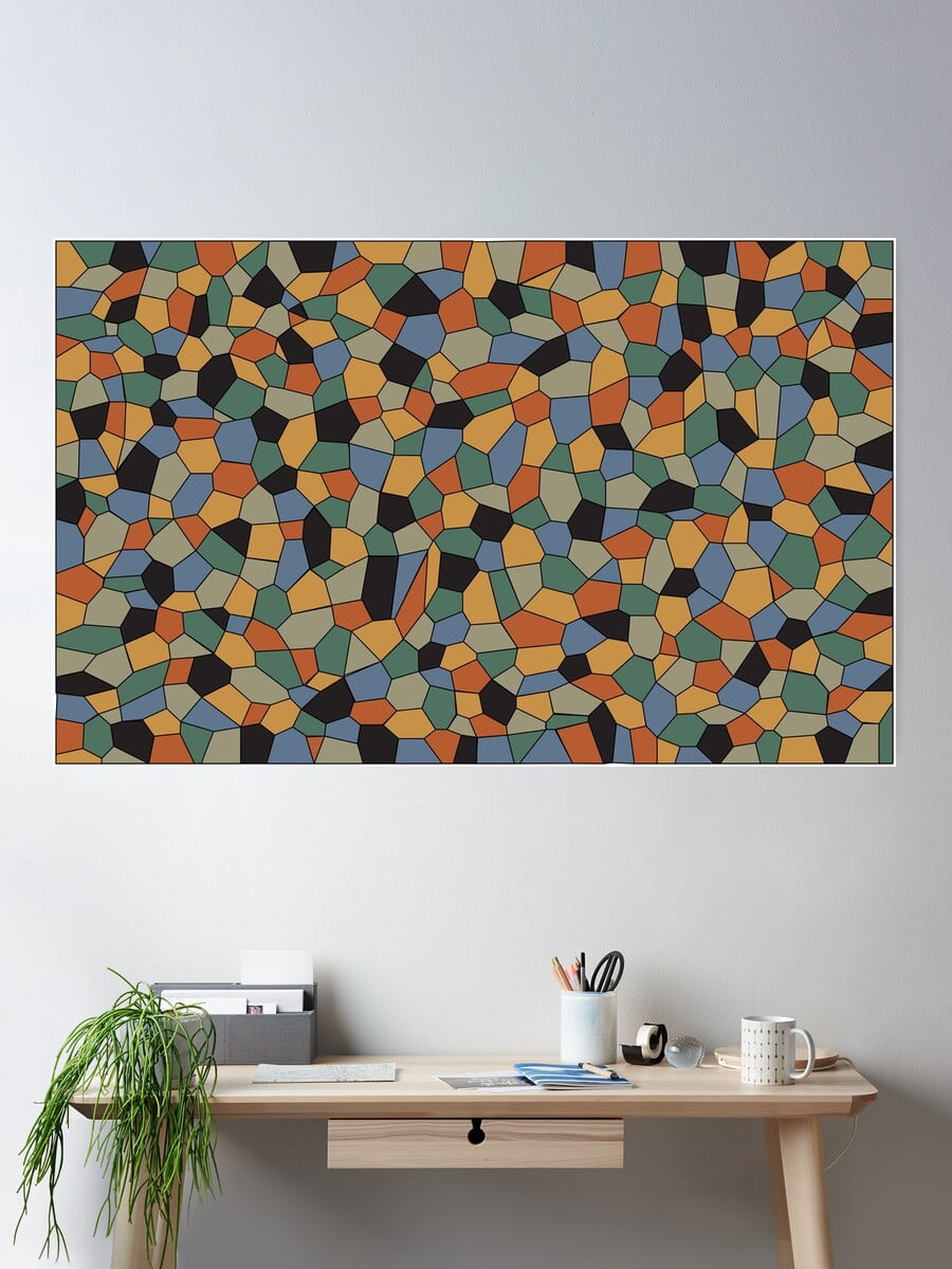 Kna Prints - Mosaic Italian Gothic Vector Art Poster, UNFRAMED-8x12 ...