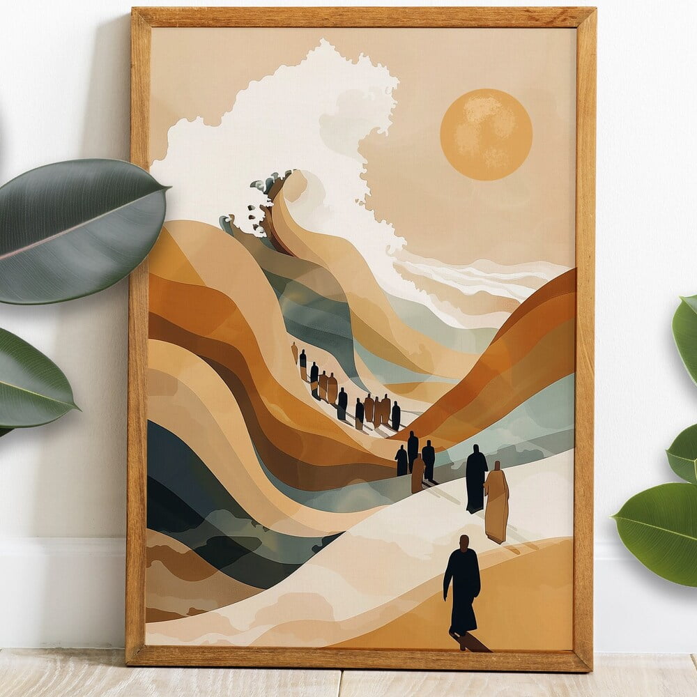 Kna Prints - Moses Parting The Red Sea Christian Bible Art, Crossing ...