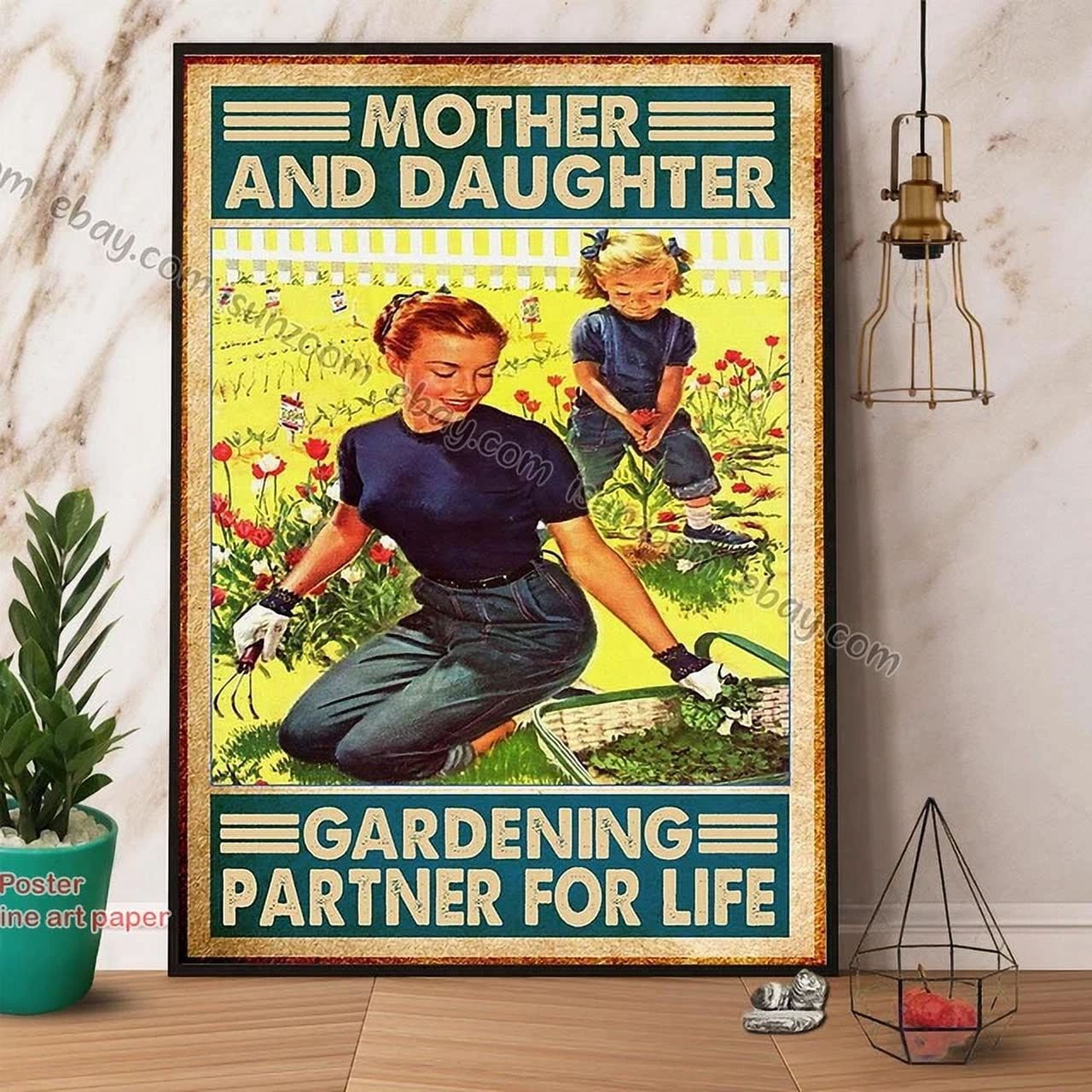 Kna Prints - Mother And Daughter Gardening Partner For Life Paper ...