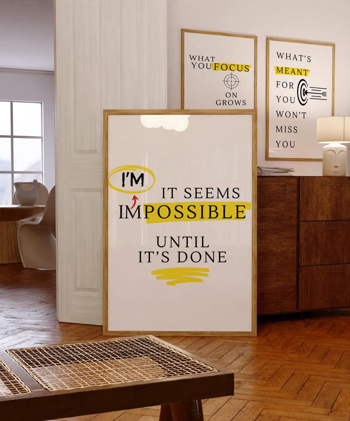 Kna Prints - Motivational Wall Art Â€“Success Mindset Quote Print Â ...