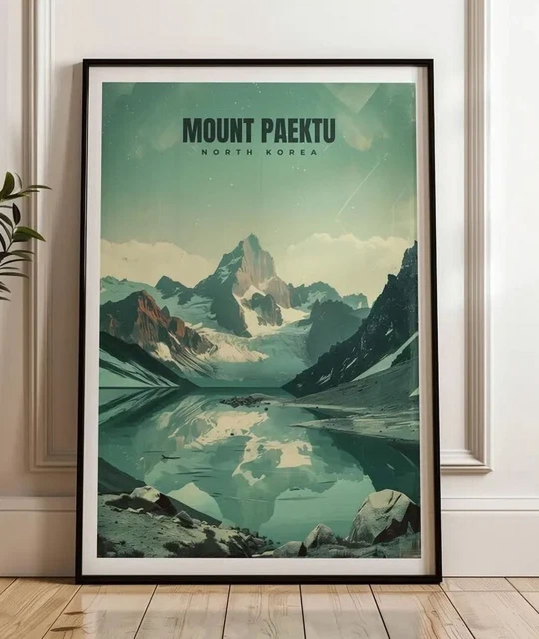 Kna Prints - Mount Paektu Travel Poster - North Korea Wall Art Print ...