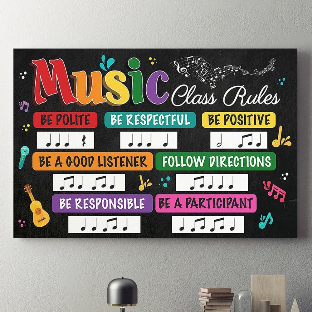 Kna Prints - Music Class Rules Be Polite Be Respectful Be Positive ...