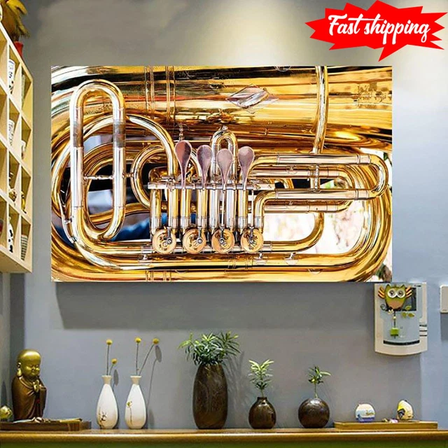 Kna Prints - Musical Instrument Tuba For Home Decor, Living Room ...
