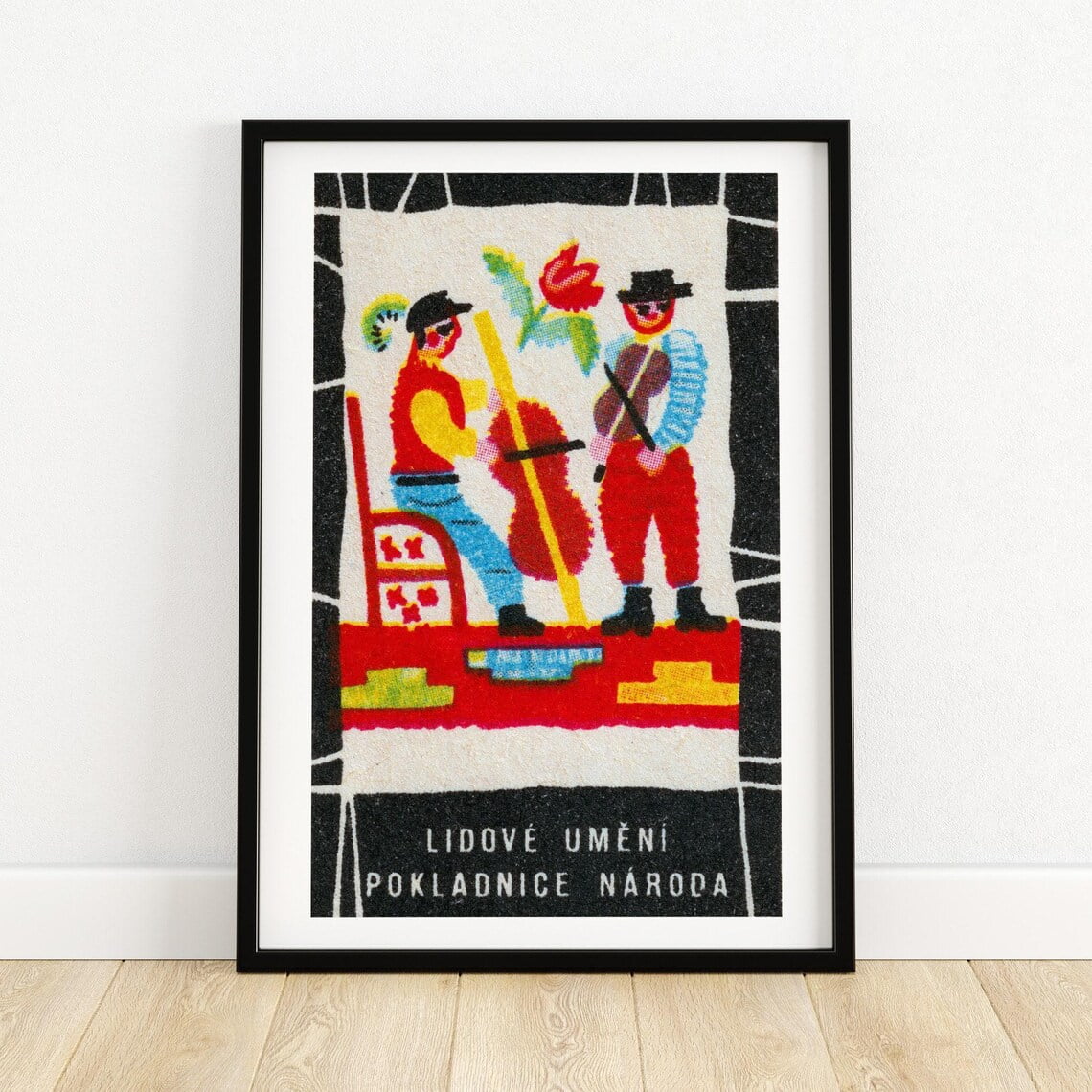 Kna Prints - Musicians Folk Art - Matchbox Print - Czech Wall Art ...