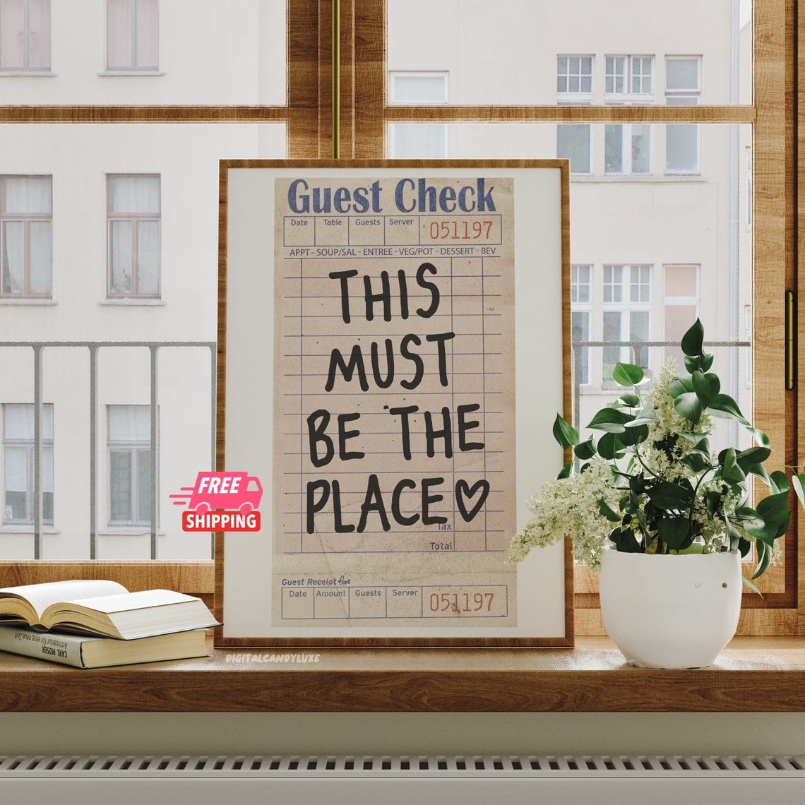 Kna Prints - Must Be The Place Guest Check Prints Wall Art Decor Trendy ...