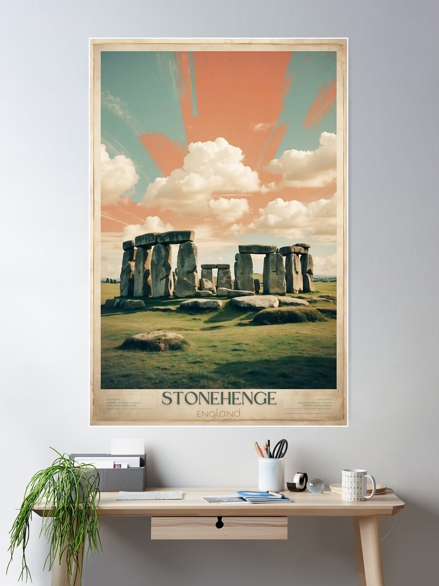 Kna Prints - Mystical Monoliths: Vintage Travel Poster Of Stonehenge ...