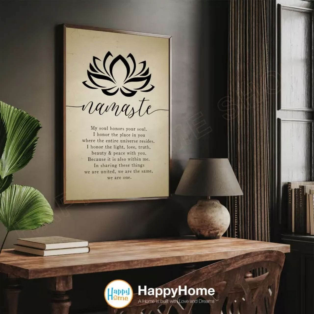 Kna Prints - Namaste Definition Wall Art Namaste Sign Meditation Lotus ...