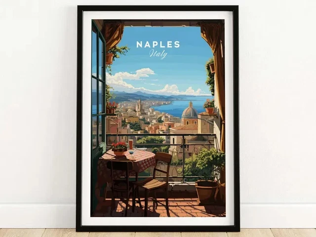 Kna Prints - Naples Wall Poster Italy Travel Poster Naples Poster Gift ...
