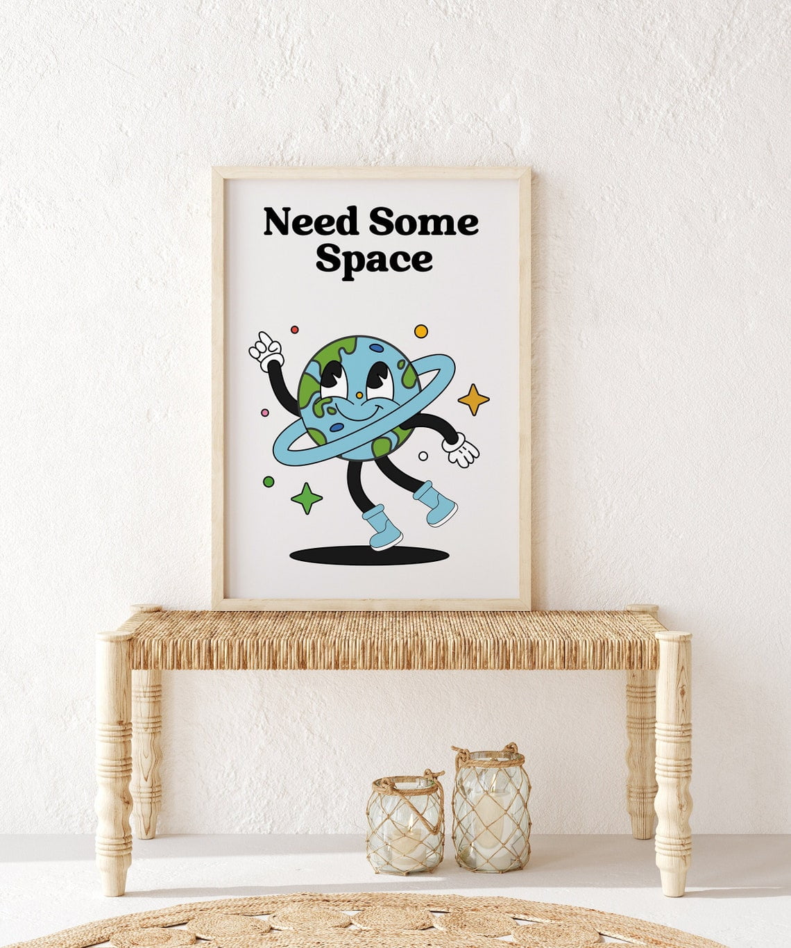 Kna Prints - Need Some Space Retro Poster, Motivation Home Office Print ...