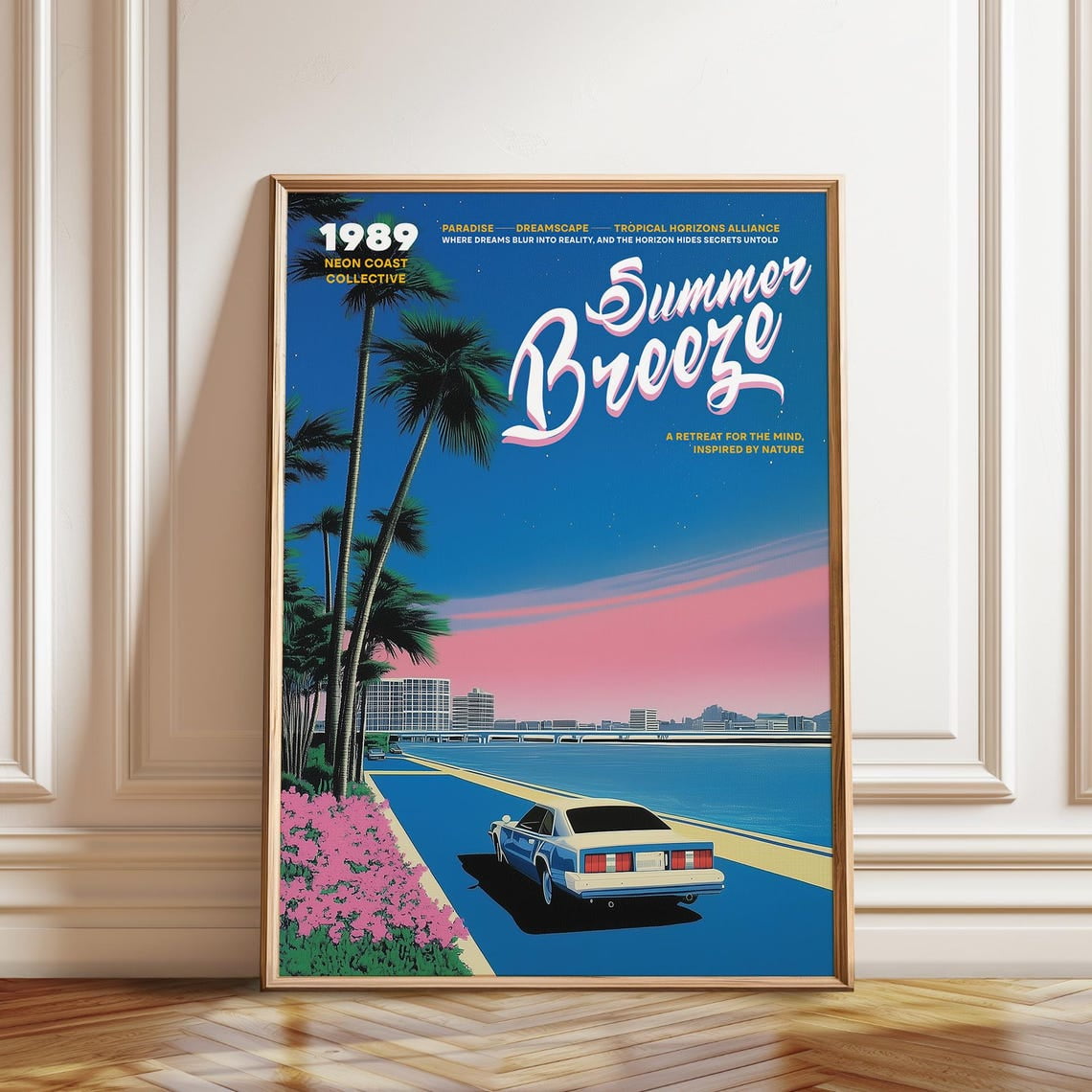 Kna Prints - Neon Sunset Miami Vice Wall Art - Pastel Sky Summer Breeze ...