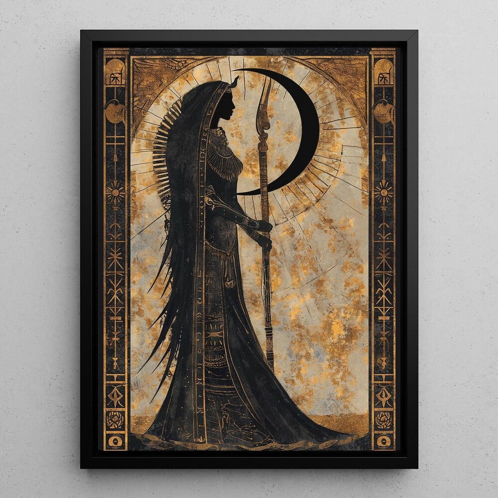 Kna Prints - Nephthys Poster Art Nouveau, Egyptian Goddess Of Death And ...