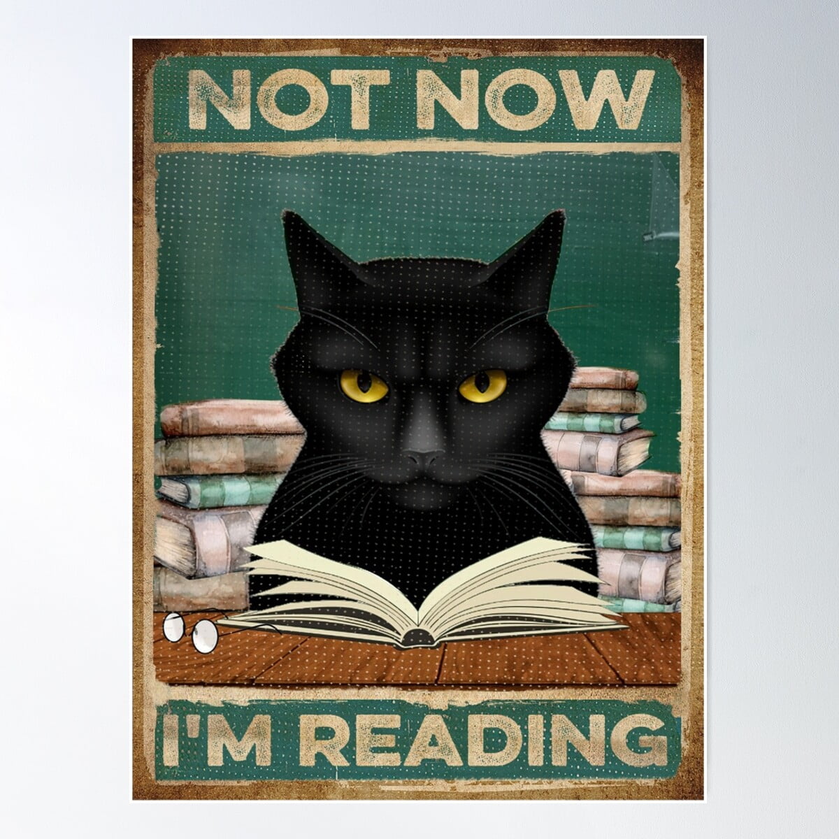 Kna Prints - Not Now, I'M Reading Poster Wall Art, Modern Wall Decor ...