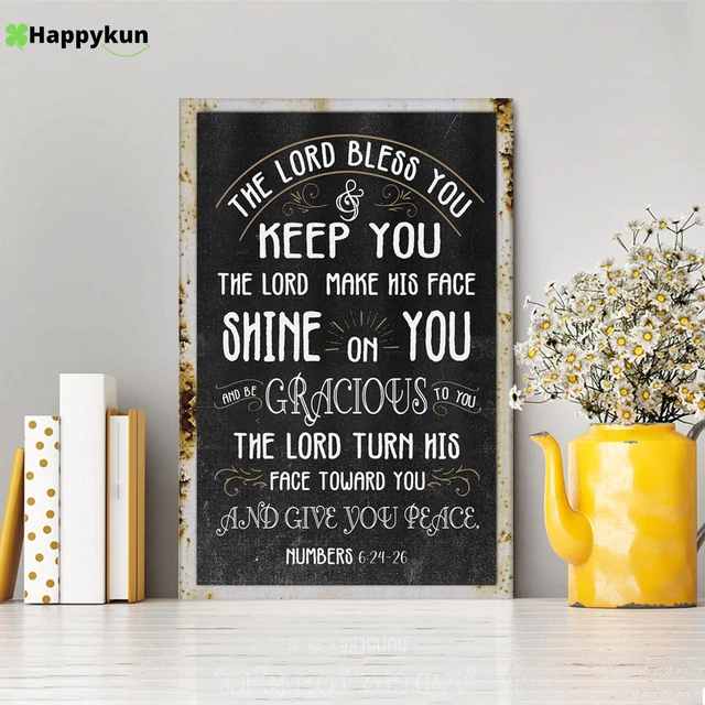 Kna Prints - Numbers 624-26 The Lord Bless You And Keep You L Art Christian Ca For Home Decor ...