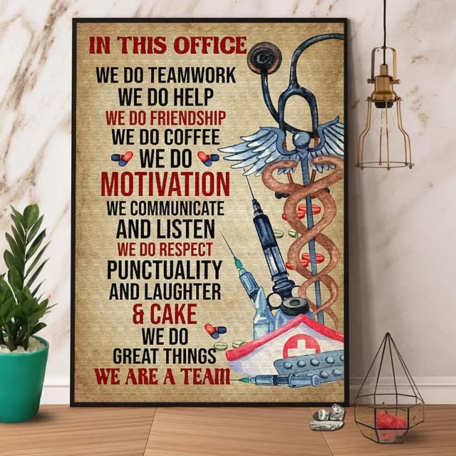 Kna Prints - Nurse In This Office We Do Teamwork We Are A Team Paper ...