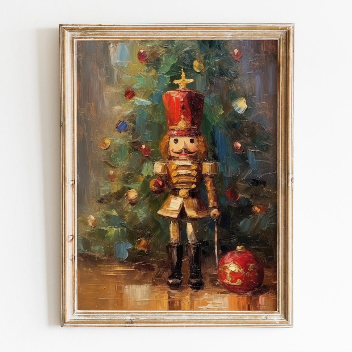 Kna Prints - Nutcracker And Tree Wall Art, Vintage Painting, Moody Room ...