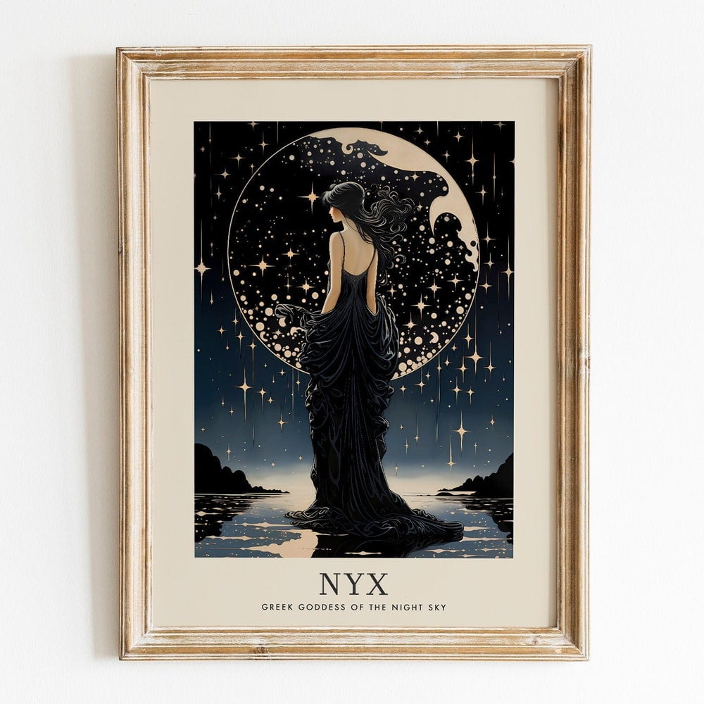 Kna Prints - Nyx Poster Print, Greek Goddess Of The Night Sky Print ...