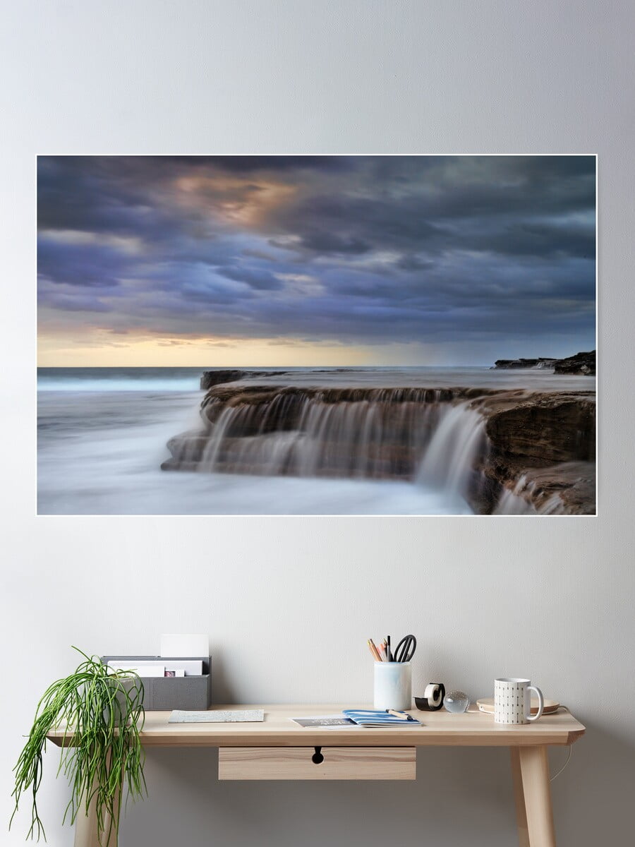 Kna Prints - Ocean Cascade Poster , UNFRAMED-24x36 - Walmart.com