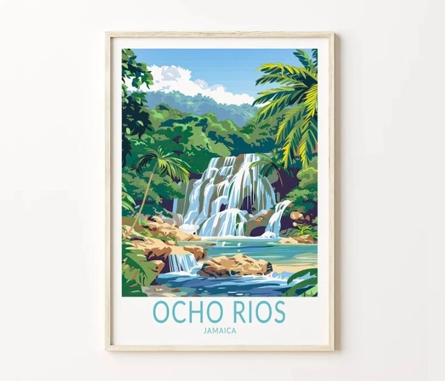 Kna Prints - Ocho Rios Jamaica Print, Jamaica Wall Art, Ocho Rios ...