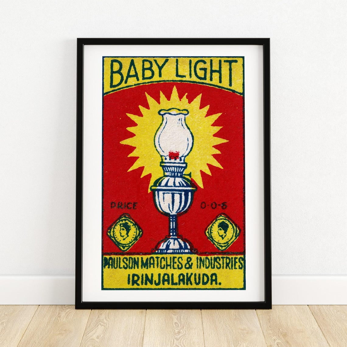 Kna Prints - Oil Lamp - Matchbox Print - India Wall Art - Vintage India ...