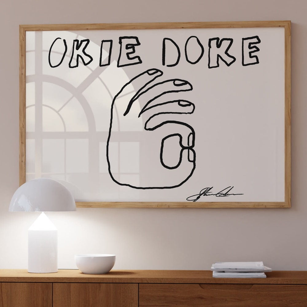 Kna Prints - Okie Doke Horizontal Print, Mid Century Aesthetic Wall Art ...
