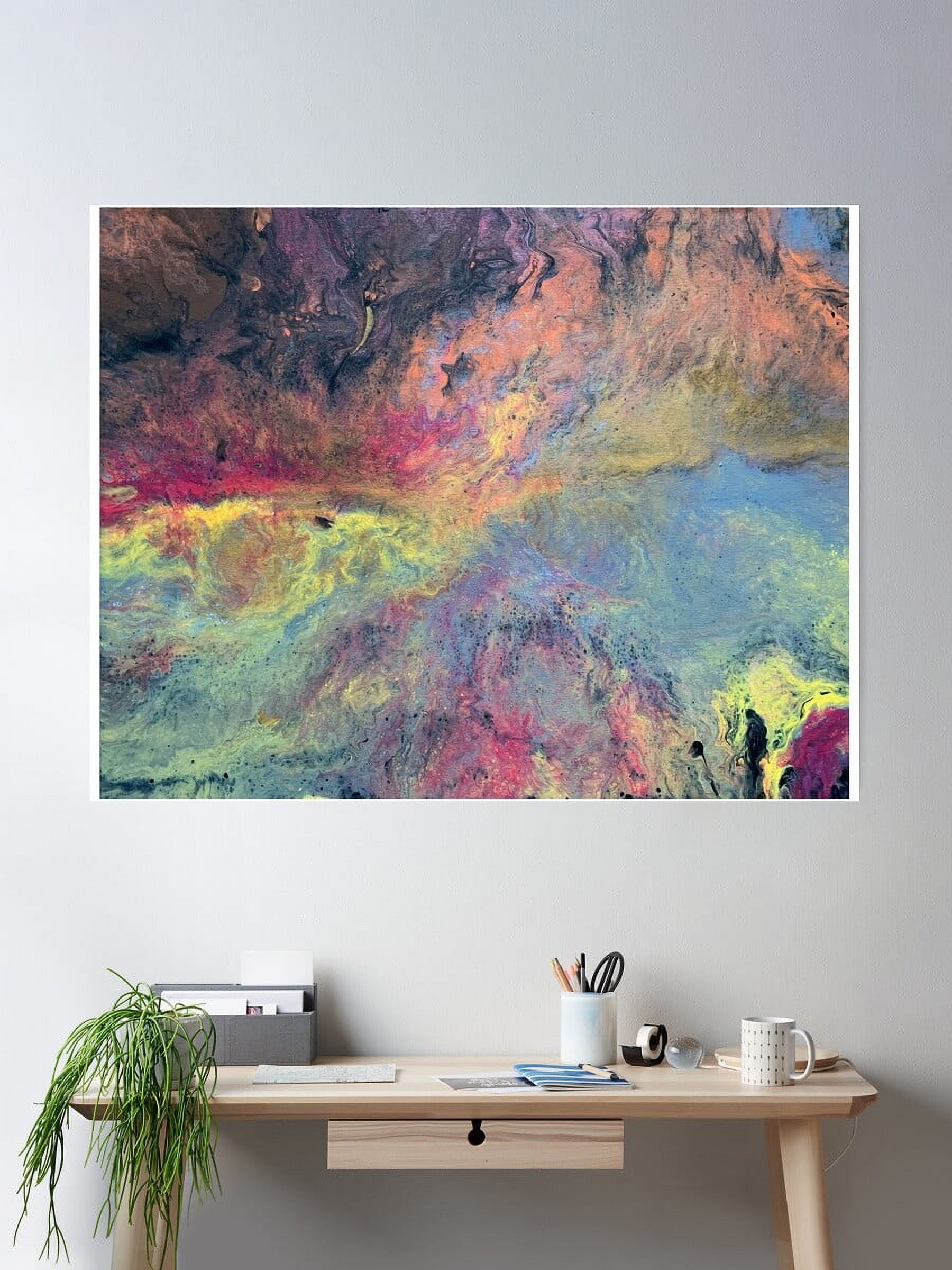 Kna Prints - On Fire Poster Wall Art, Modern Wall Decor For Living Room ...
