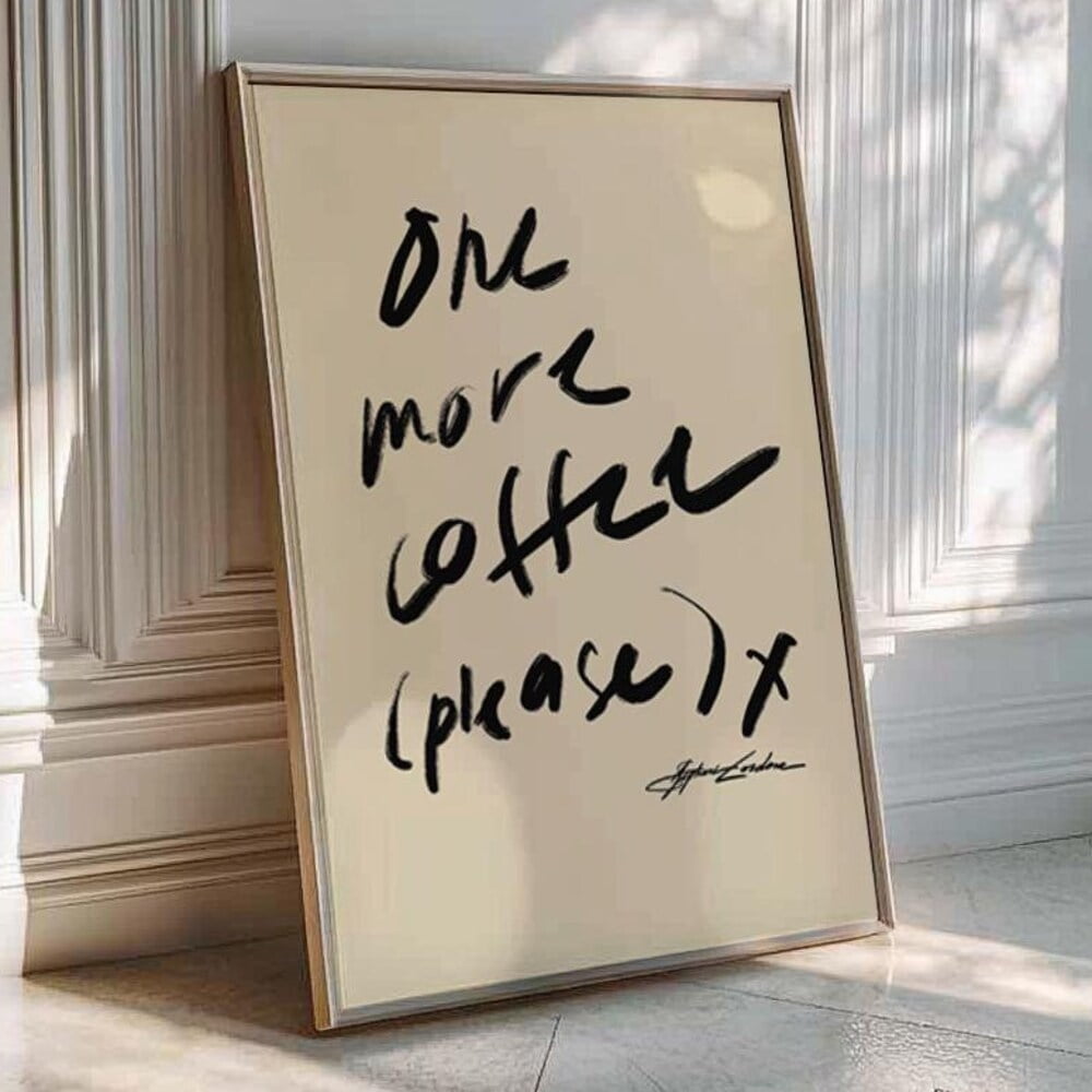 Kna Prints - One More Coffee Poster, Cafe Poster, Retro Coffee Sign ...