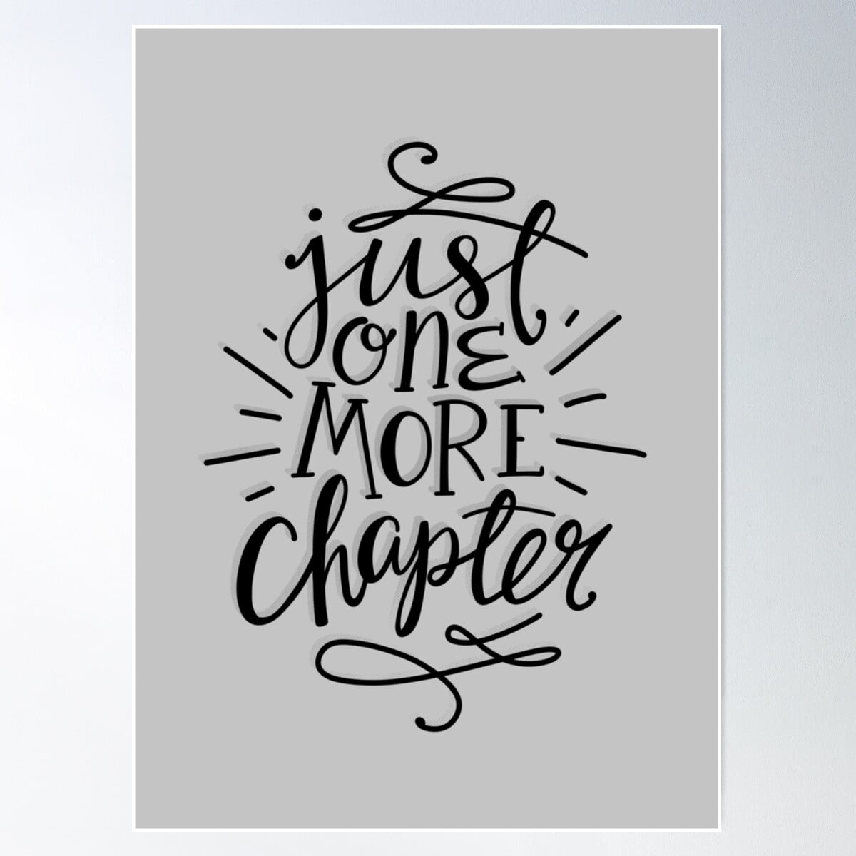 Kna Prints - One More Chapter Minimalist Poster, UNFRAMED-8x12 ...