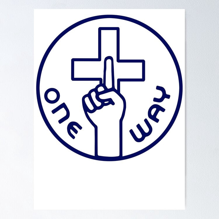 Kna Prints - One Way Hand Jesus Poster Wall Art Print For Home Decor ...