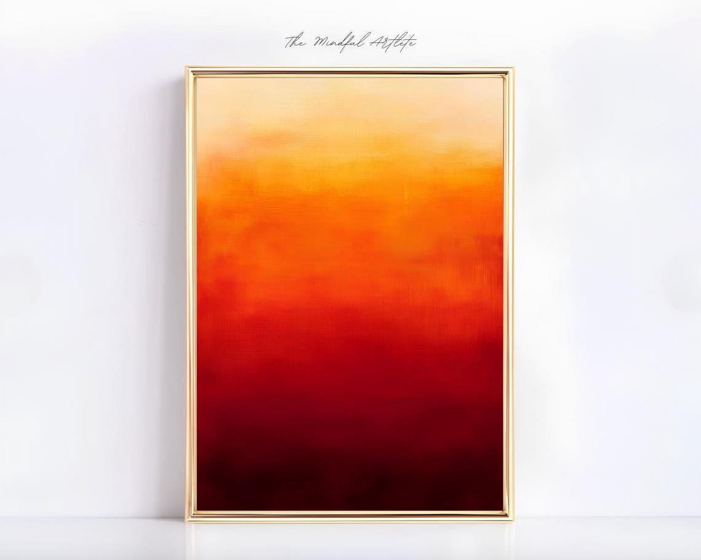 Kna Prints - Orange Gradient Print Abstract Print Red Yellow Rothko ...