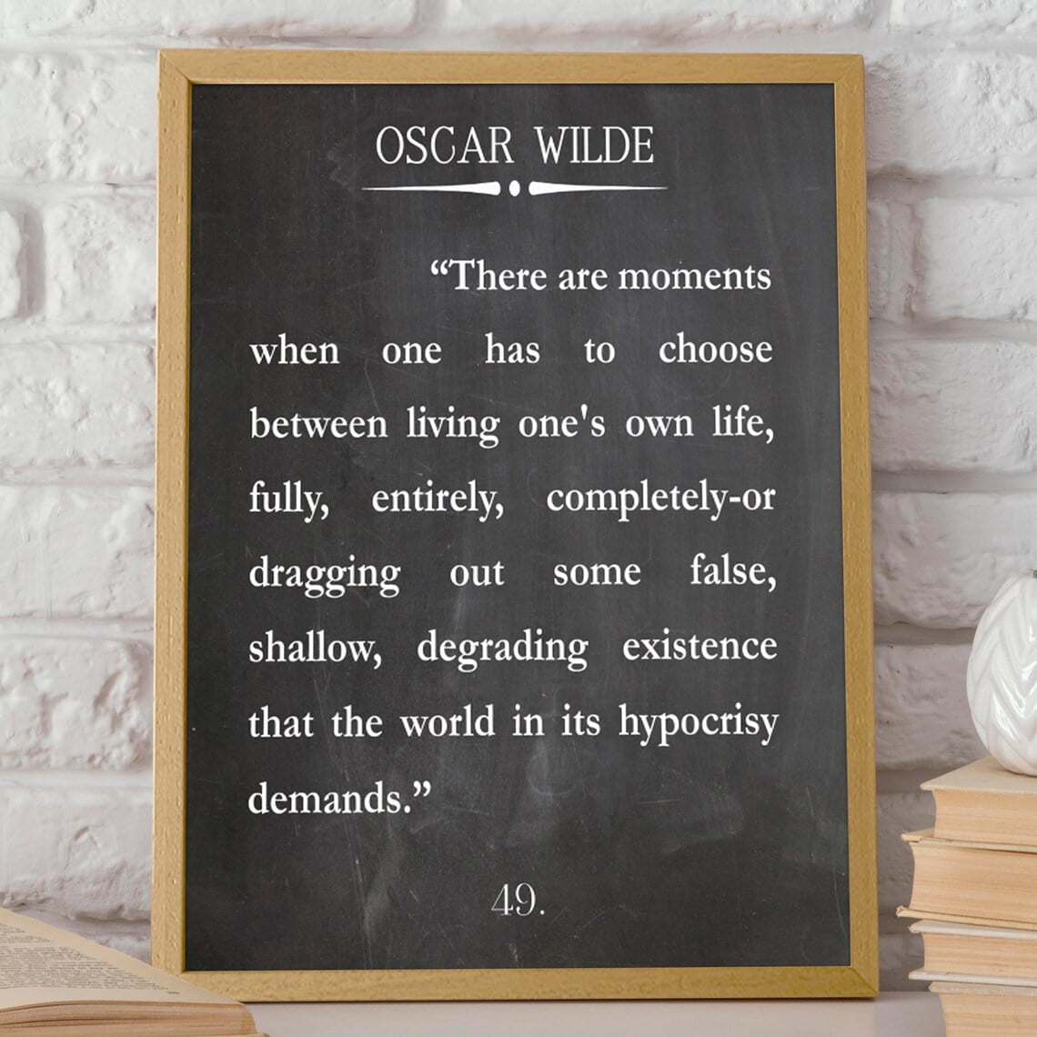 Kna Prints - Oscar Wilde Quote Graduation Quote Authentic Life Quote ...