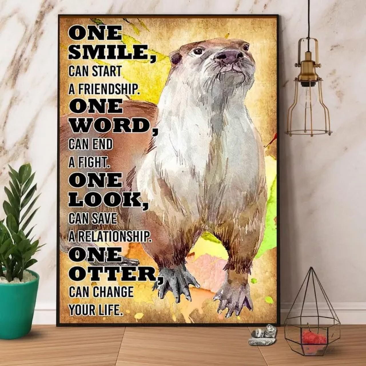 Kna Prints - Otter One Smile One Word One Look On Otter Paper Poster ...