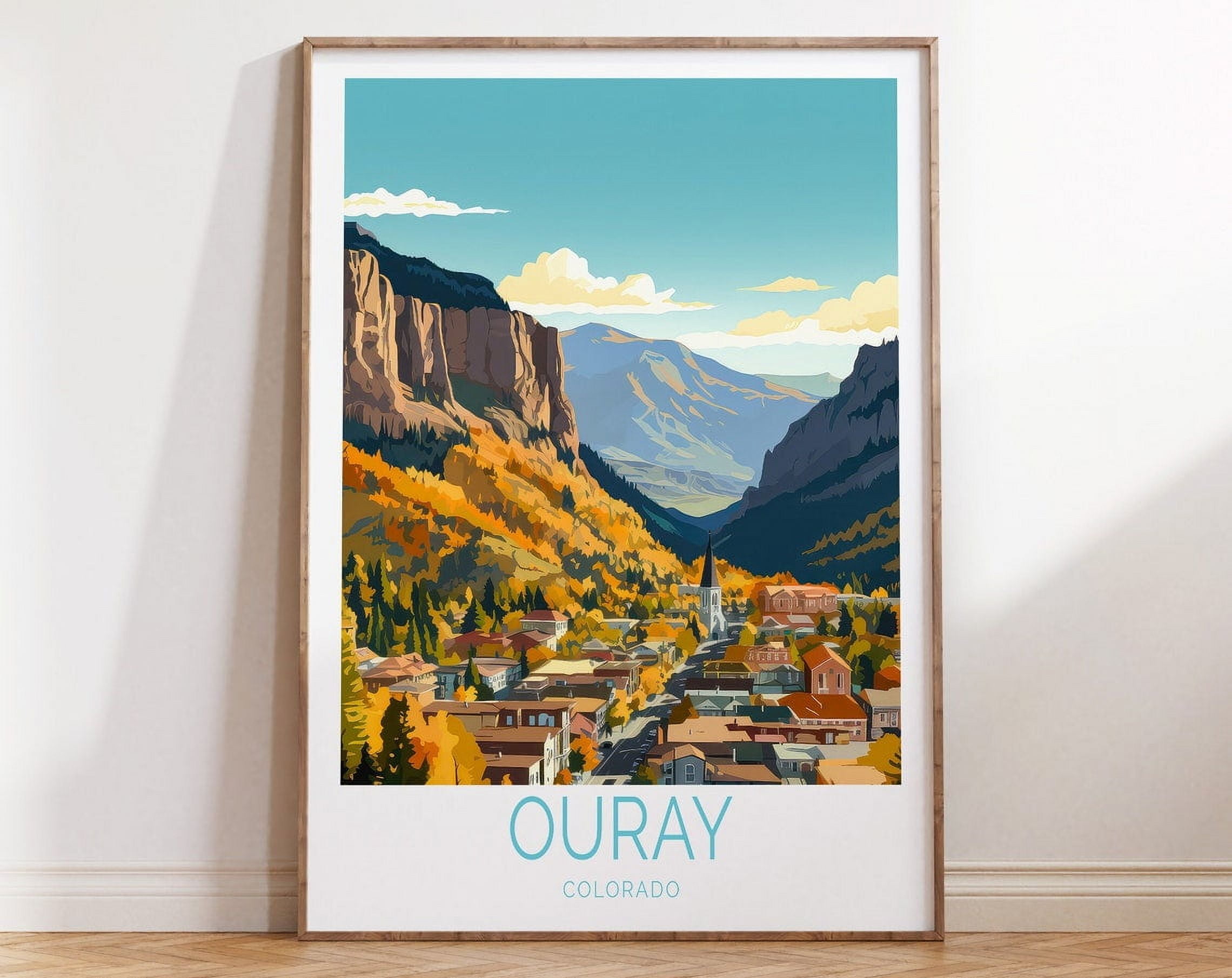 Kna Prints - Ouray Travel Poster, Ouray Travel Wall Art, Colorado ...