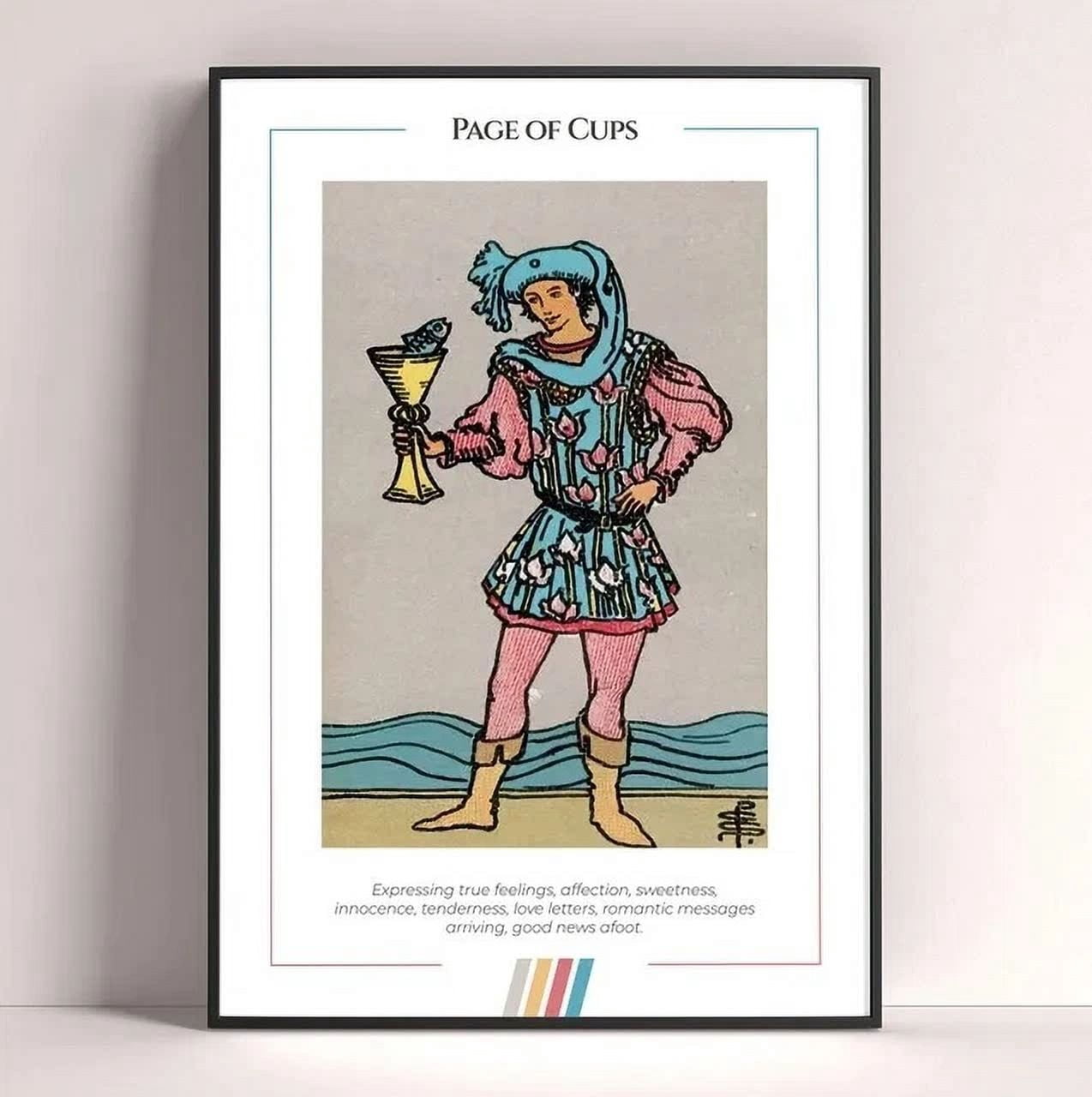 Kna Prints - Page Of Cups Tarot Card Poster, Tarot Art Print, Tarot ...