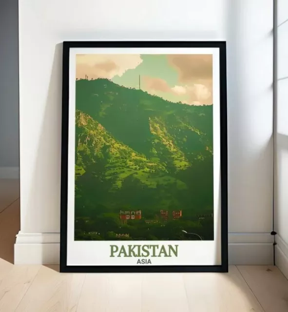 Kna Prints - Pakistan Travel Poster - Margalla Hills And Pakistan ...
